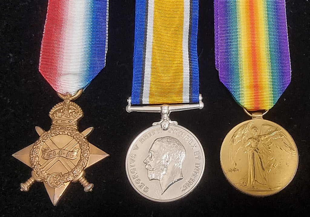 P149 Trio: 1914-15 Star, British War &Victory Medals. 886 Cpl. D. H. H – John Burridge Military ...