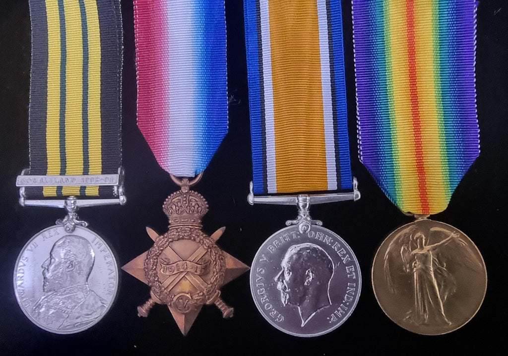 P141 Four: Africa General Service Medal one clasp “Somaliland 1902-04 ...