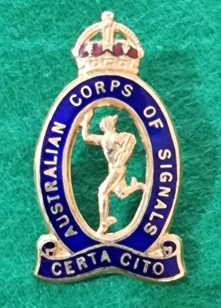 Australian Corps of Signals OFFICERS enamel 30-42 Rare – John Burridge ...