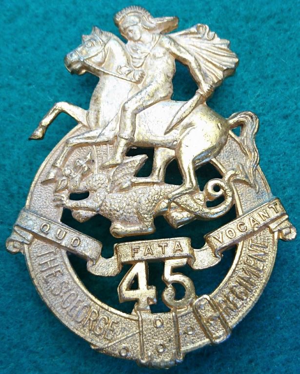 45th Infantry Battalion St George Regiment Brass, 65mm, Hat Badge ...