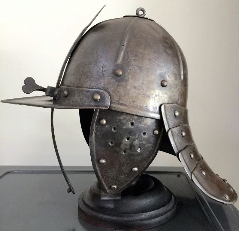 A very good Cromwellian Lobster Tail Helmet from the English Civil War ...